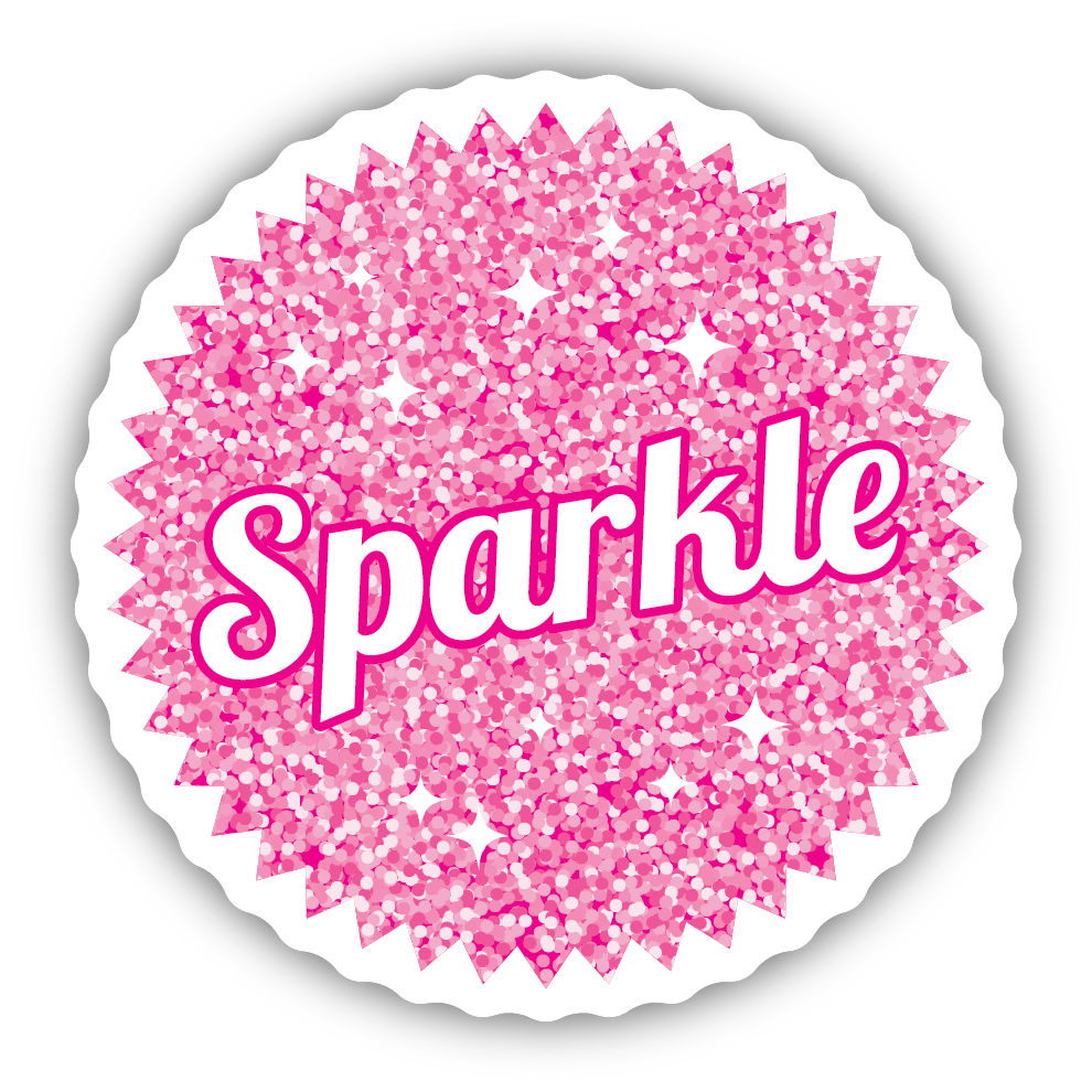Sparkle Pink Glitter Sticker | Lake Effect
