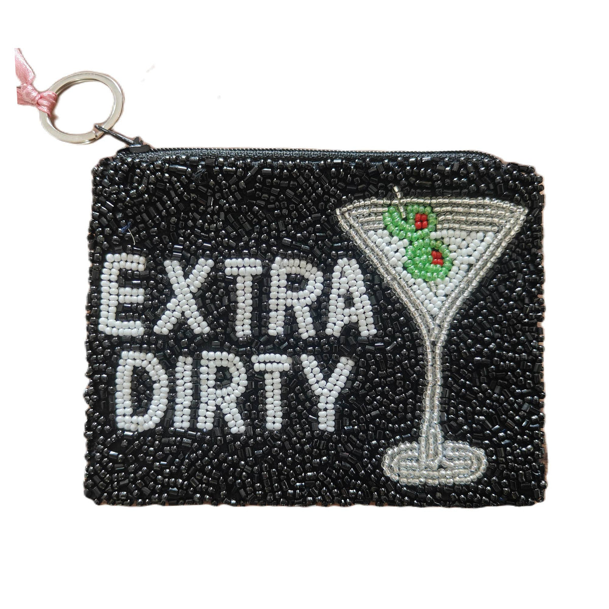 Extra Dirty Martini Coin Purse - Licorice/Pearl | Lake Effect