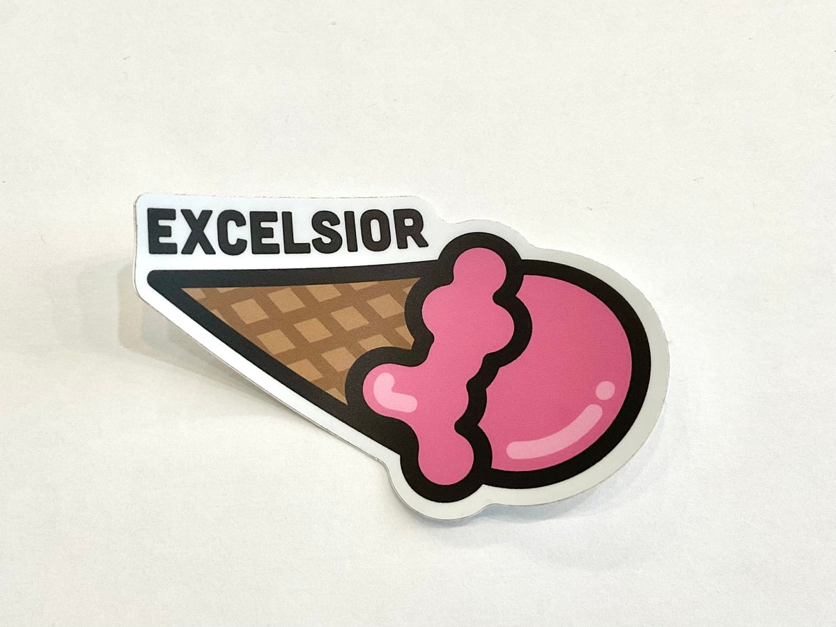 Excelsior Ice Cream Cone Sticker | Lake Effect