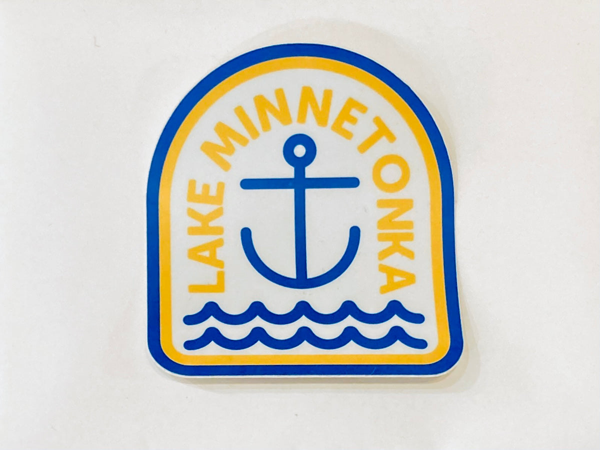 Lake Minnetonka Anchor Waves Sticker | Lake Effect