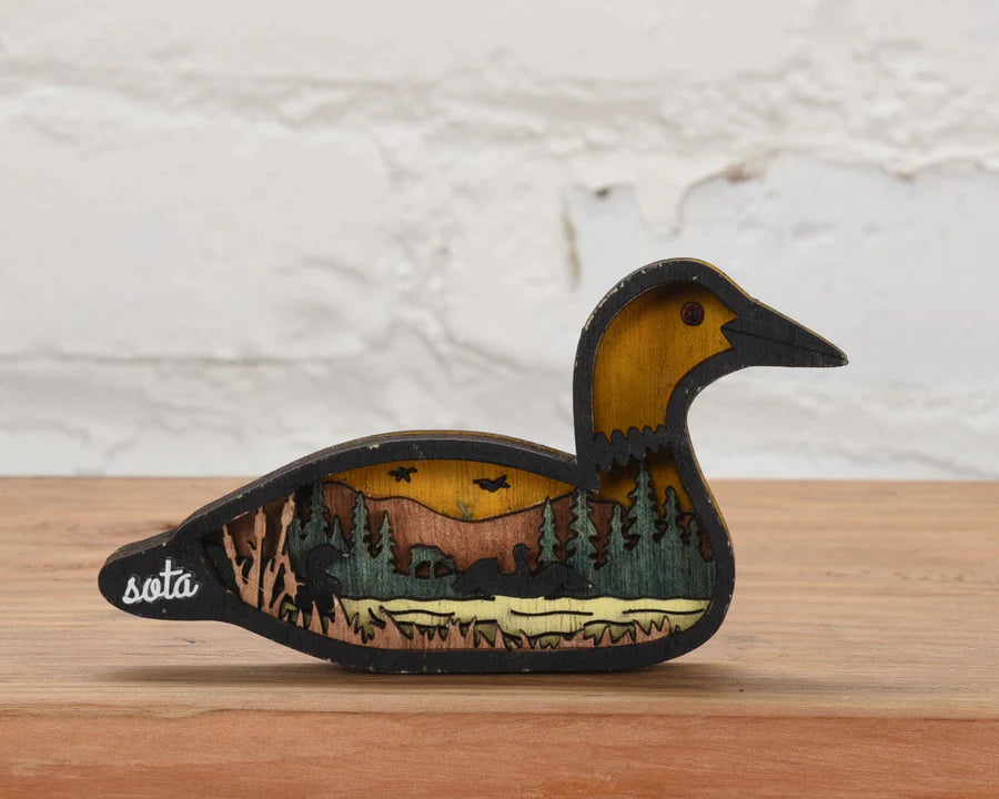 Loon - Laser Cut Wooden Magnets | Lake Effect